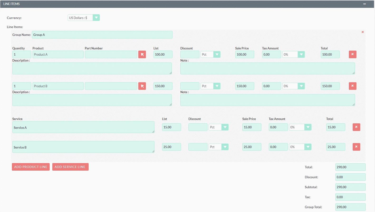 Line Items Sortable Suitecrm Module